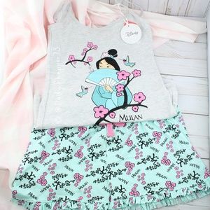 Disney | Intimates & Sleepwear | Disney Cherry Blossom Mulan Pajama Set ...